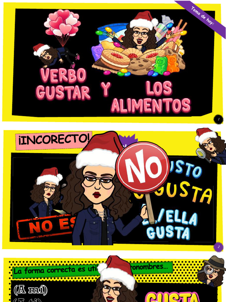 Verbo Gustar y Los Alimentos | PDF