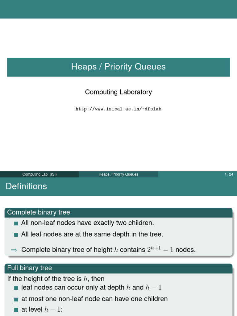 Heaps | PDF | Queue (Abstract Data Type) | Computing Heaps | PDF | Queue (Abstract Data Type) | Computing