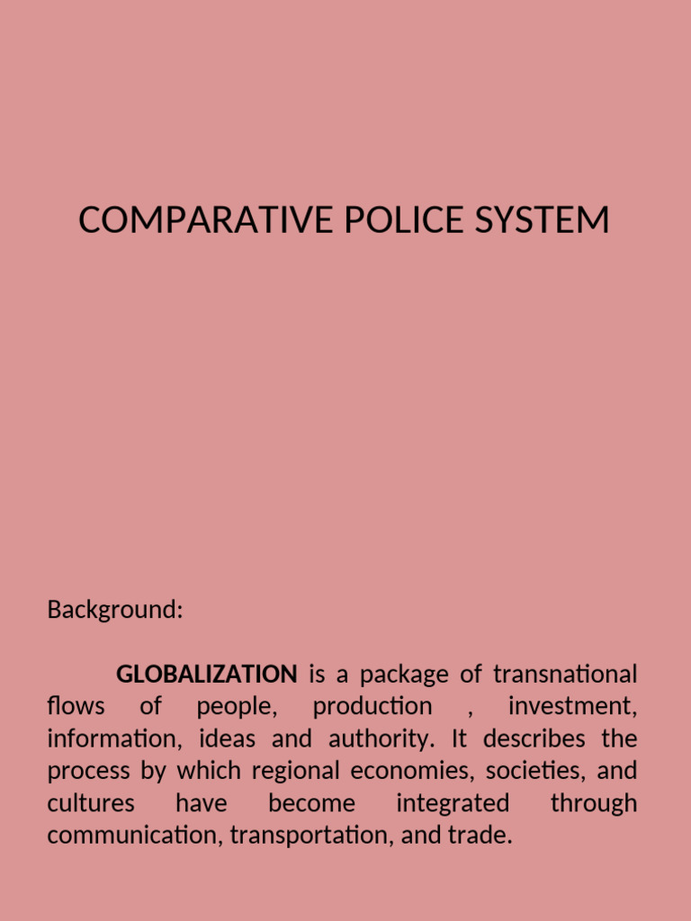 cha2003-COMPARATIVE POLICE SYSTEM | PDF | Sheriffs In The United States ...