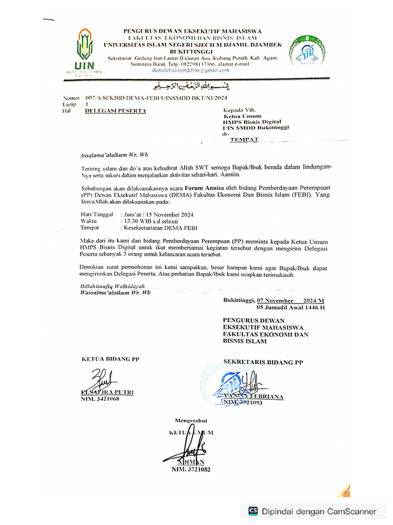 Undangan Hmps Bisdi | PDF