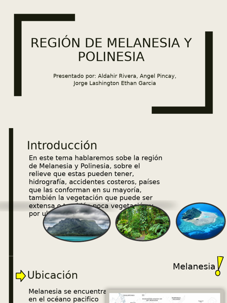 Melanesia y Polinesia: Clima y Relieve | PDF | Polinesia | océano Pacífico