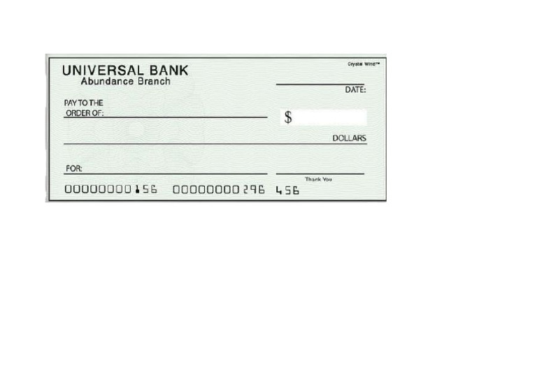1 Cheque | PDF