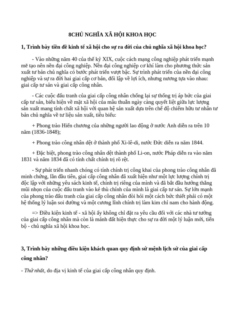 CNXH KH chuẩn | PDF