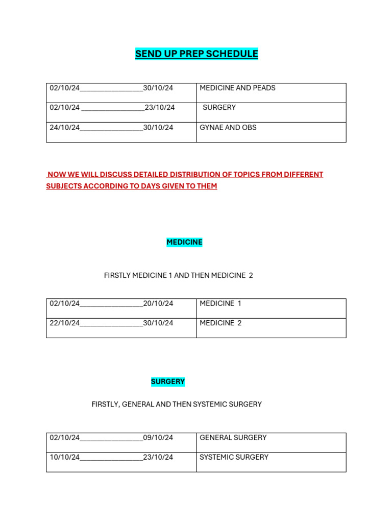 Sendup Prep | PDF | Surgery | Gynaecology