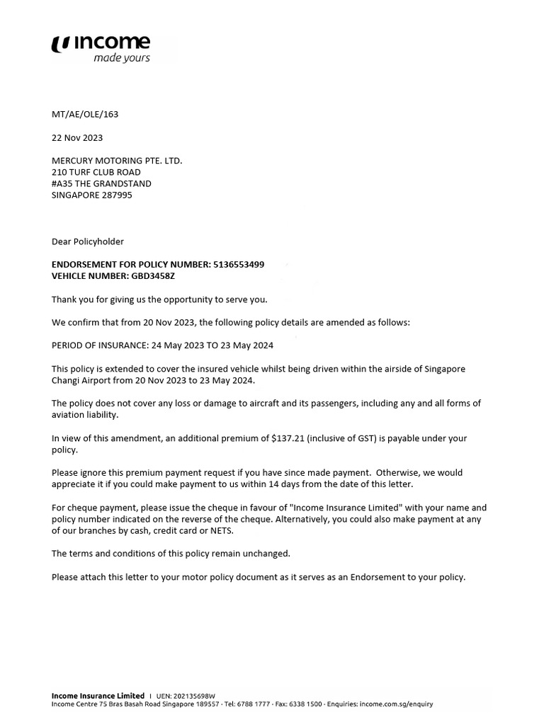 GBD3458Z Changi Airport Airside Insurance Coverage PDF | PDF ...