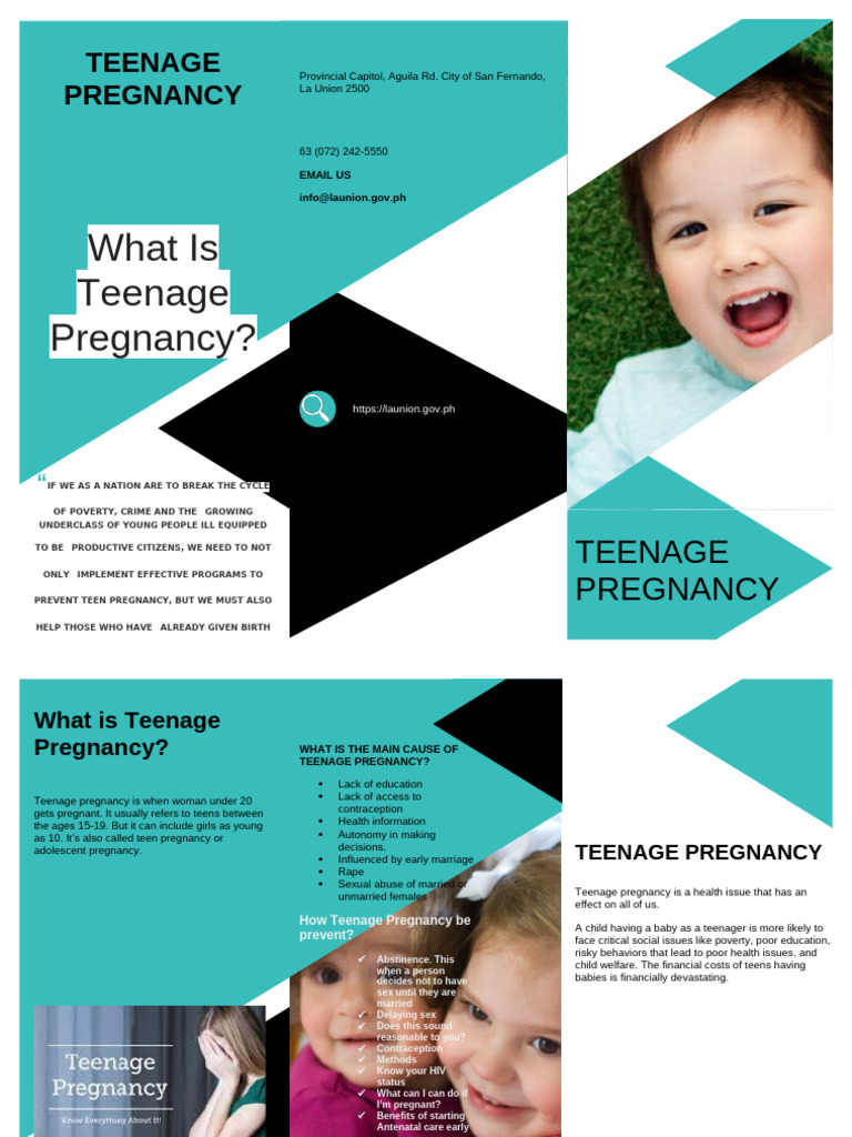 Teenage Pregnancy Brochure | PDF | Teenage Pregnancy | Adolescence