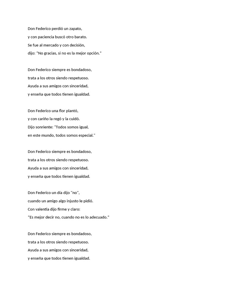 Don Federico: Bondad y Respeto en Acción | PDF | Hogar, jardinería y ...