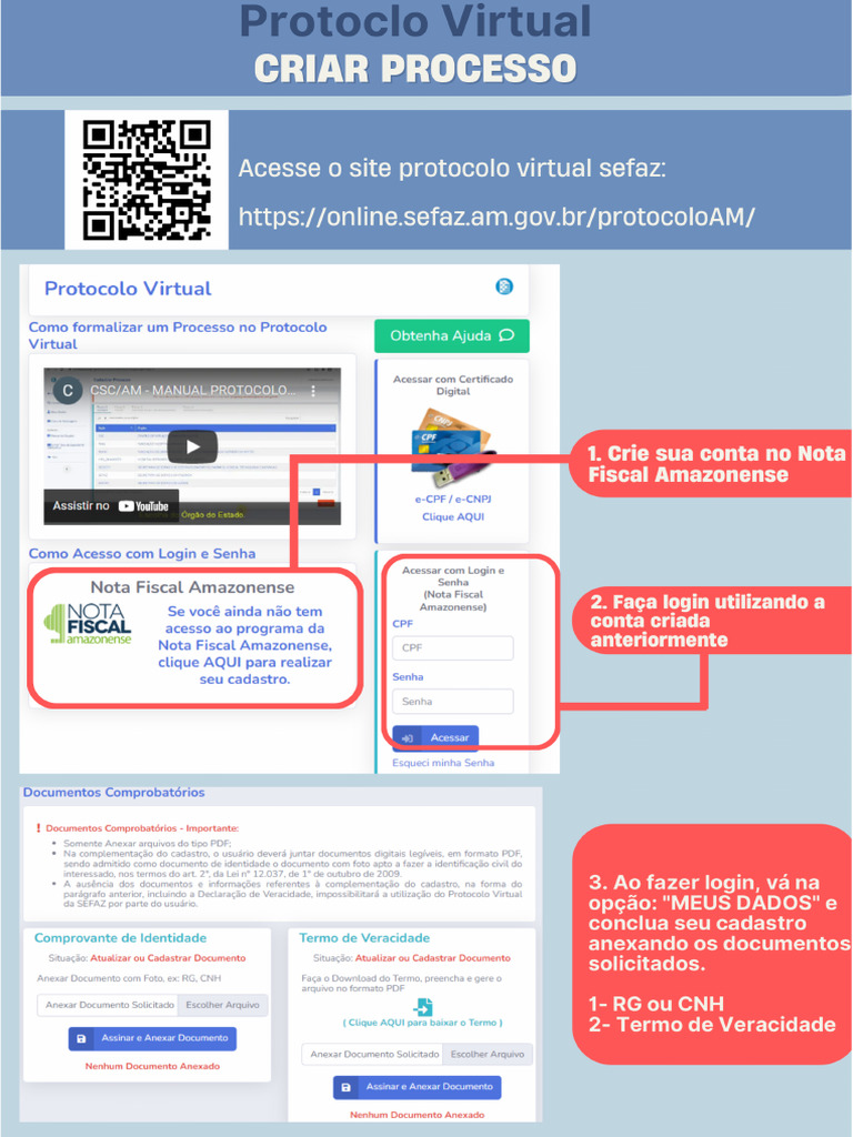 1 Cadastro Protocolo Virtual Am | PDF