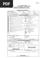 CS Form No. 6 Revised 2020 Application For Leave Fillable 2024 TEACHING ...