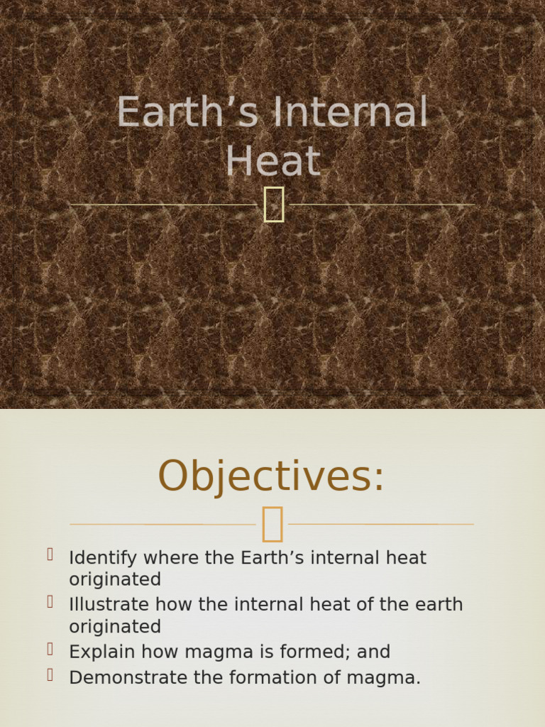 Earth's Internal Heat and Magma Formation | PDF | Magma | Plate Tectonics