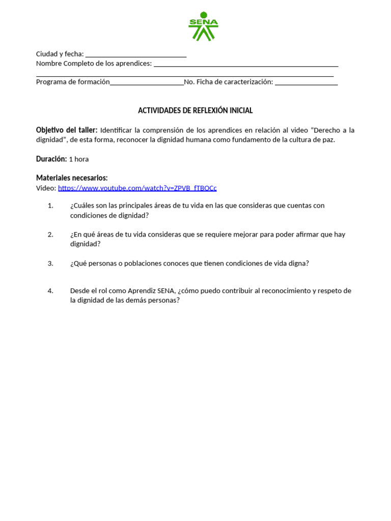 Actividad de Reflexion Inicial | PDF