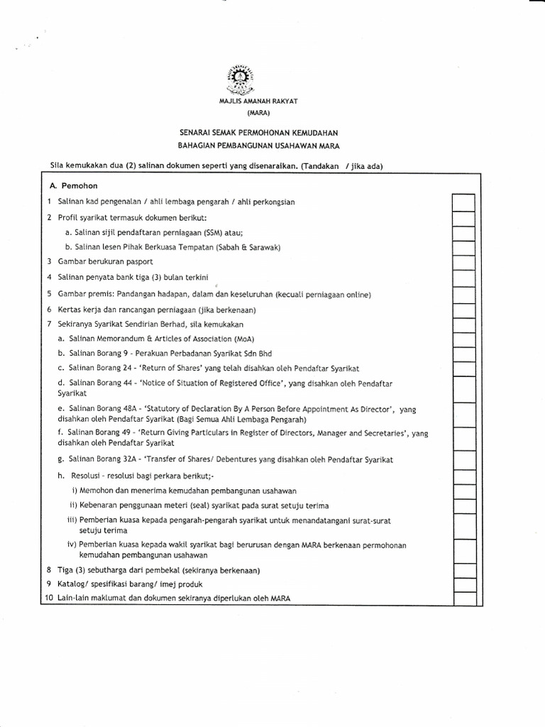 Borang Geran MARA Pendigitalan 2023 | PDF
