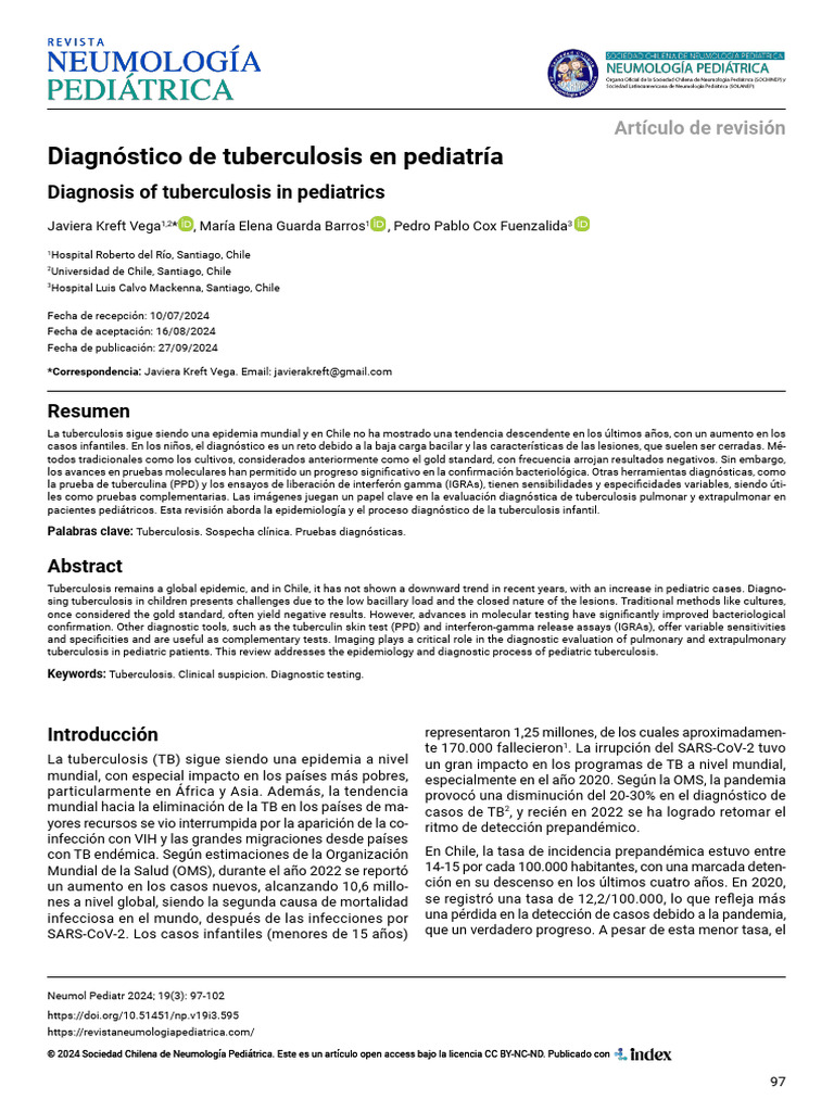 Diagnóstico de tuberculosis en niños | PDF | Tuberculosis | Inmunología