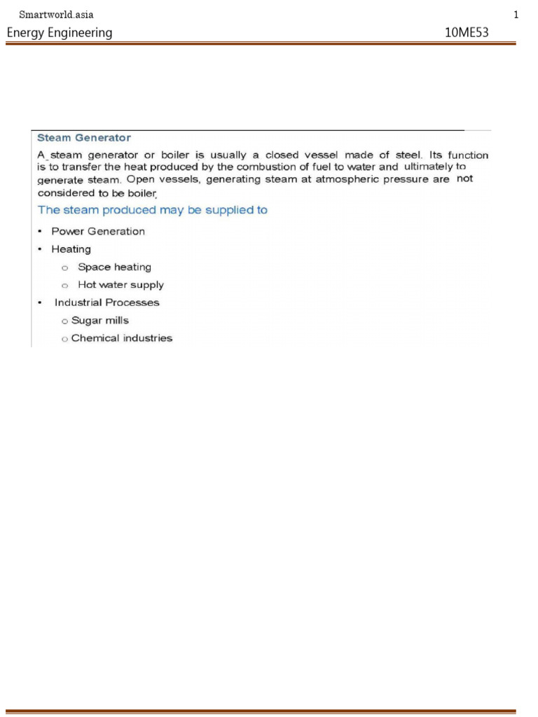 Mech-V-Energy Engineering U2 | PDF | Boiler | Steam