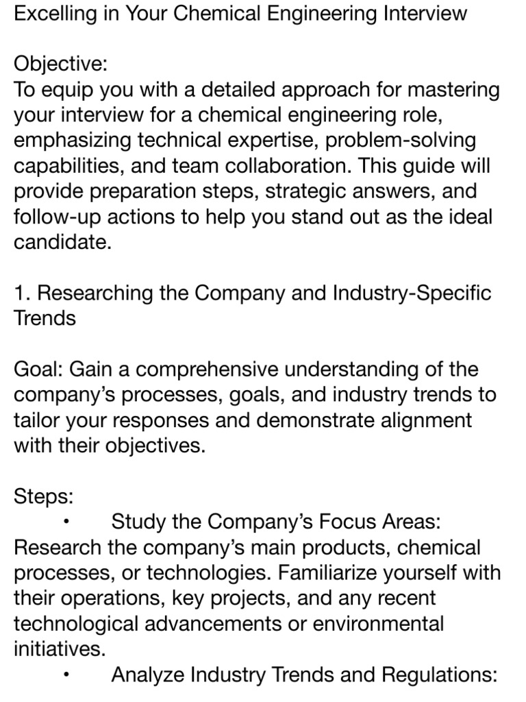 Mastering Chemical Engineering Interviews | PDF | Engineering | Safety