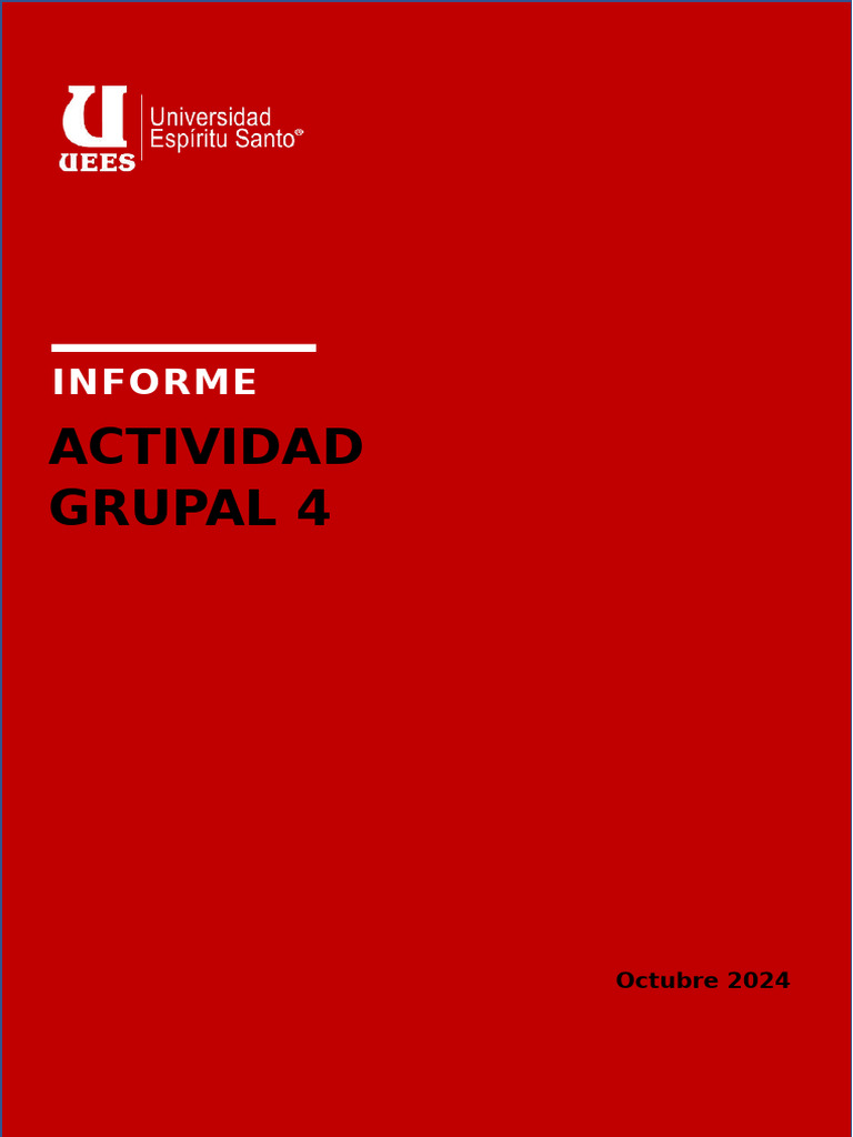 Formato de Informe Grupal AG4 | PDF