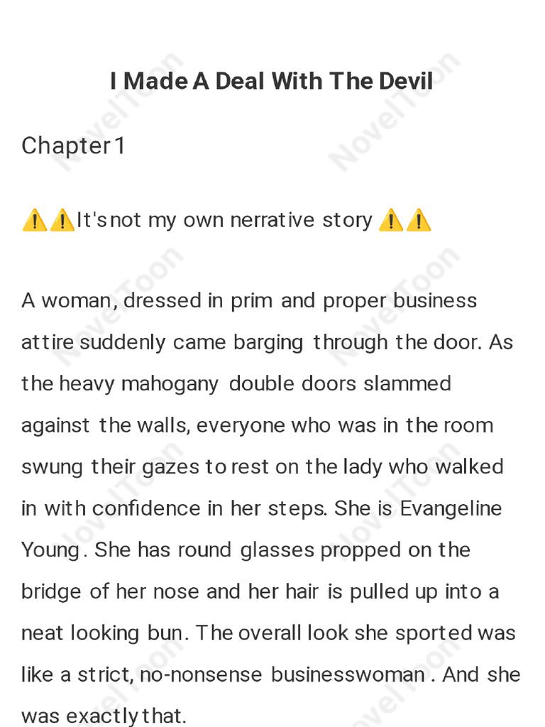 I Made A Deal With The Devil | PDF