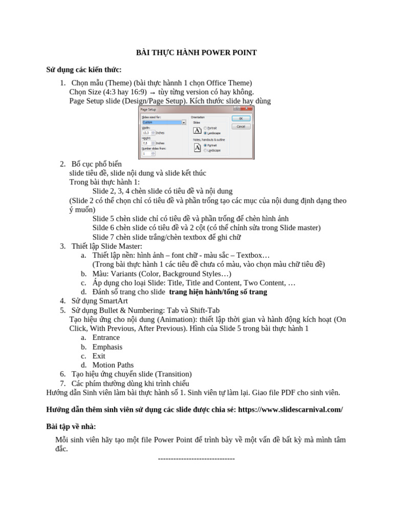 Thực hành tin học ppoint | PDF