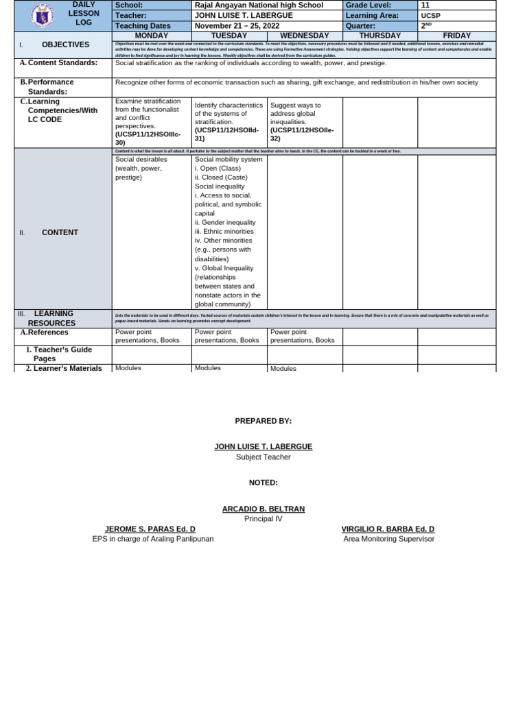 UCSP WEEK 3 | PDF | Social Inequality | Discrimination & Race Relations