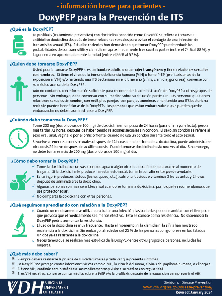 DoxyPEP: Profilaxis para ITS | PDF | Condón | Medicina CLINICA
