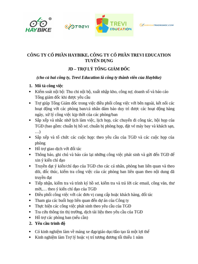 JD - TR Lý TGĐ | PDF