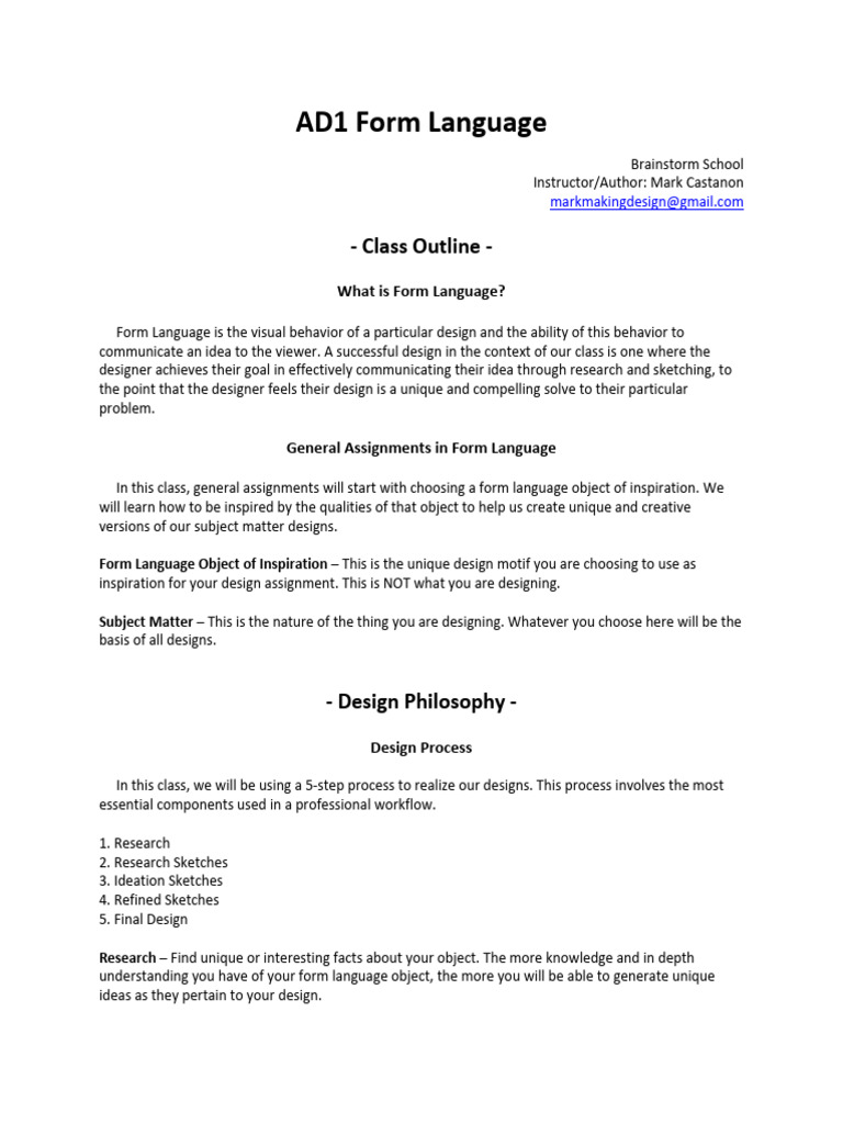 Understanding Form Language in Design | PDF | Page Layout | Drawing