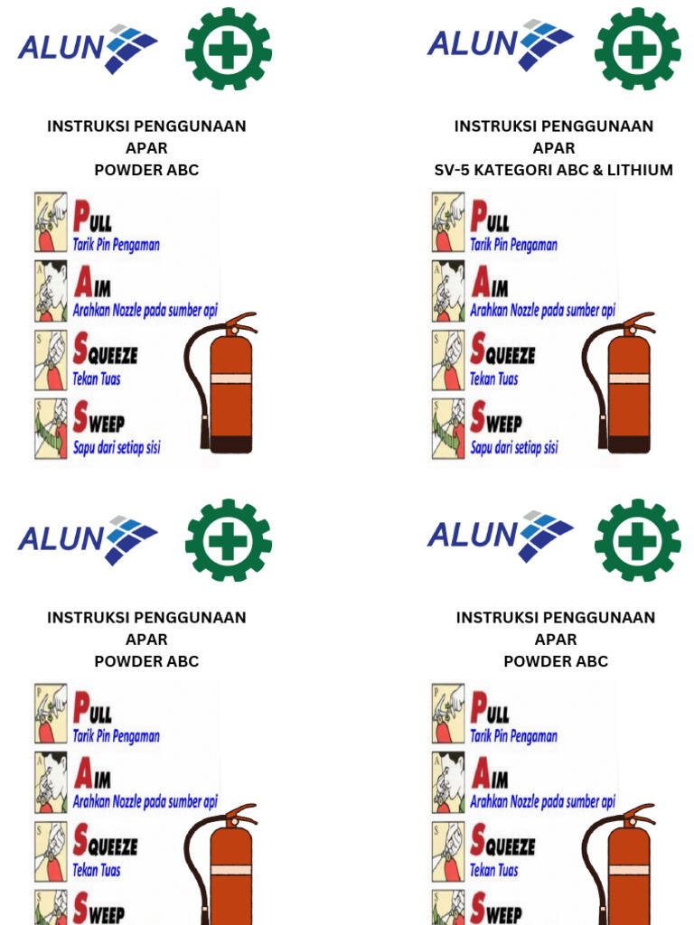 Instruksi Penggunaan Apar Powder Abc | PDF | Kesehatan Holistik