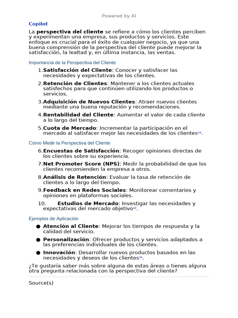 Perspectiva del Cliente: Clave en Negocios | PDF