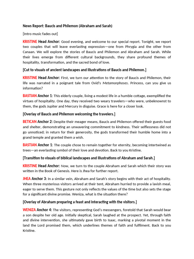 News Report Final | PDF | Abraham | Sarah