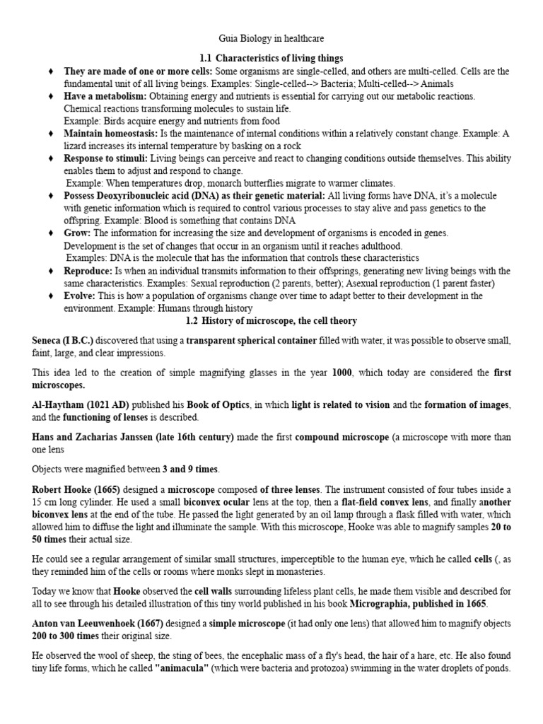 Guia Bio Sem 2 Stage 2 | PDF | Cell (Biology) | Cell Membrane