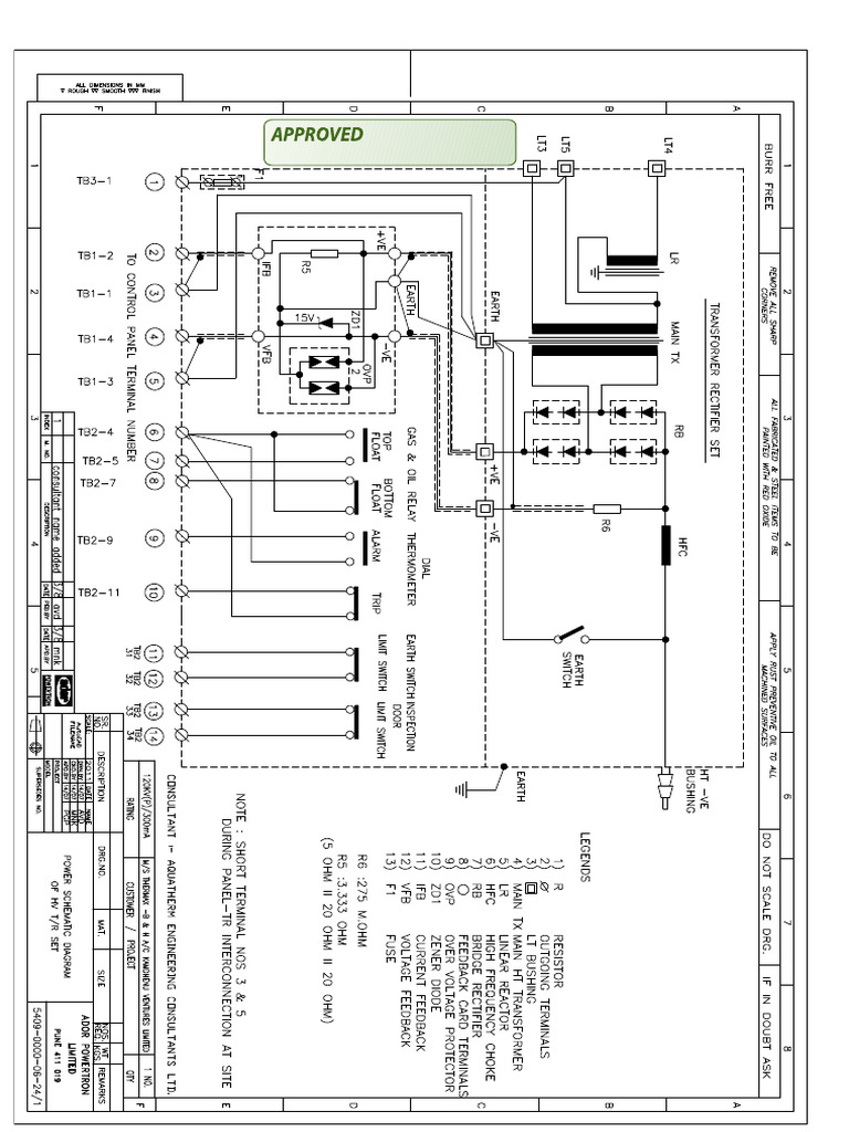 Transformer Rectifier Set-ESP | PDF | Alternating Current | Fuse ...