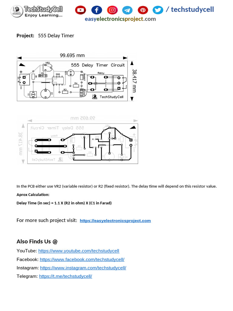 555 Delay Timer Project Guide Pdf Science Mathematics