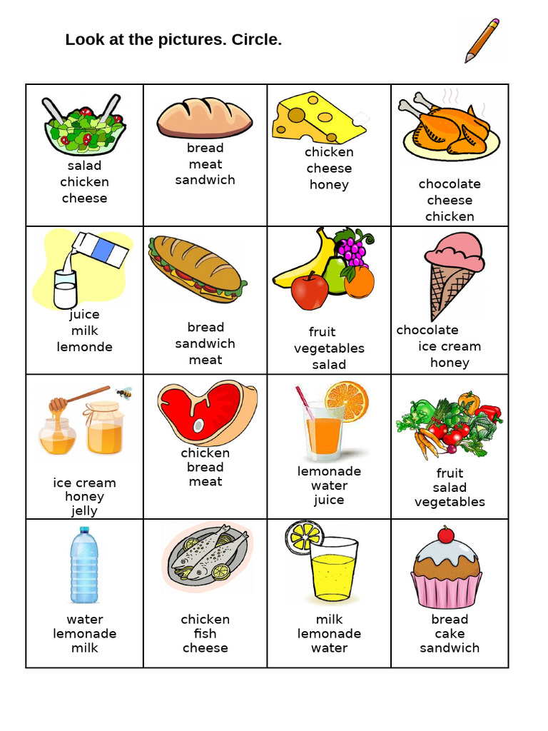 Foods Worksheet Templates Layouts 120367 | PDF