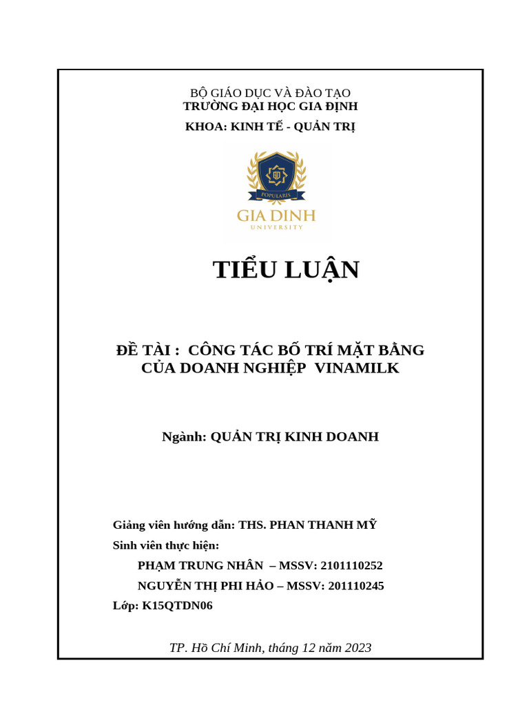 Trinh Bay Tieu Luan | PDF