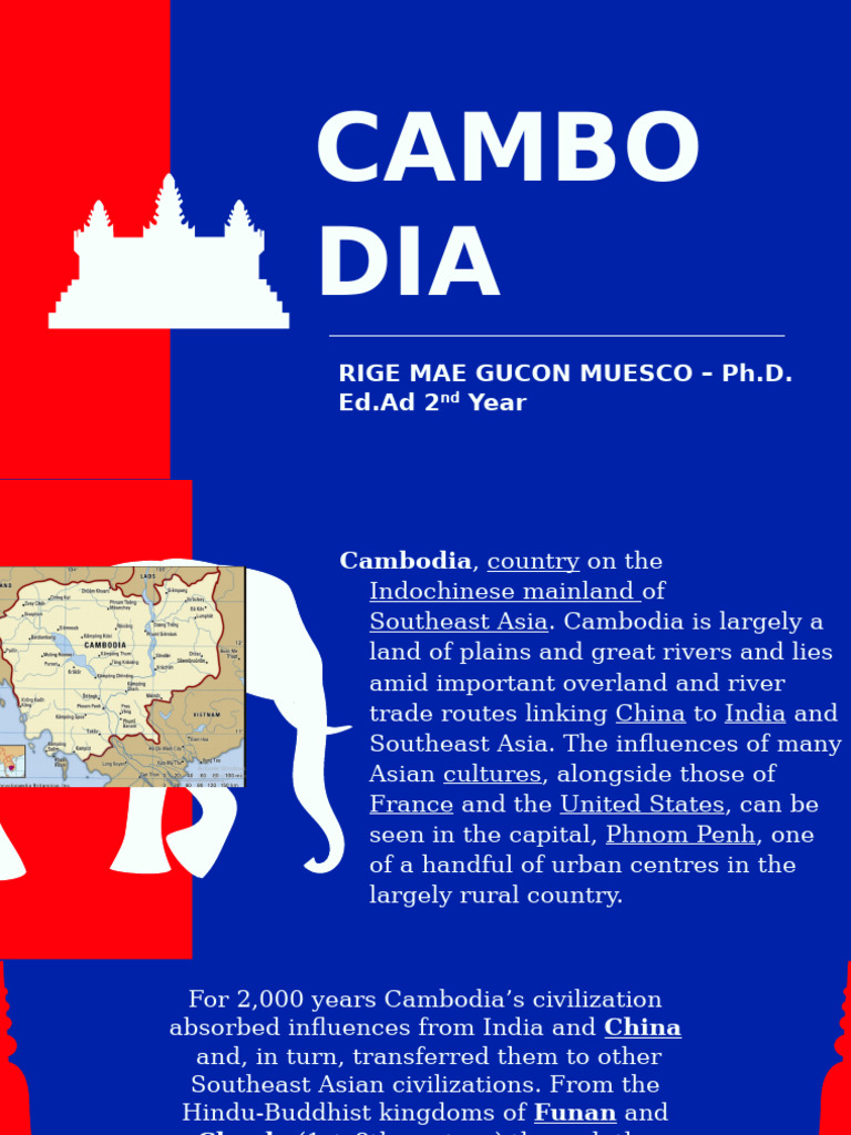 CAMBODIA | PDF | Khmer People | Cambodia