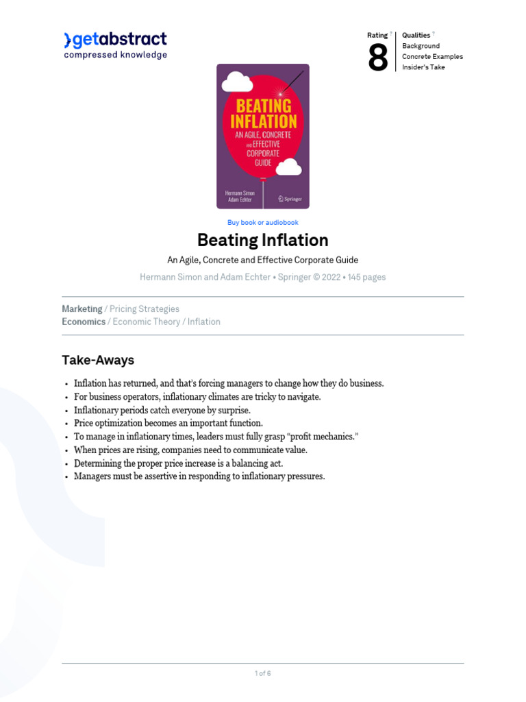 Beating Inflation Simon en 46629 | PDF | Inflation | Prices
