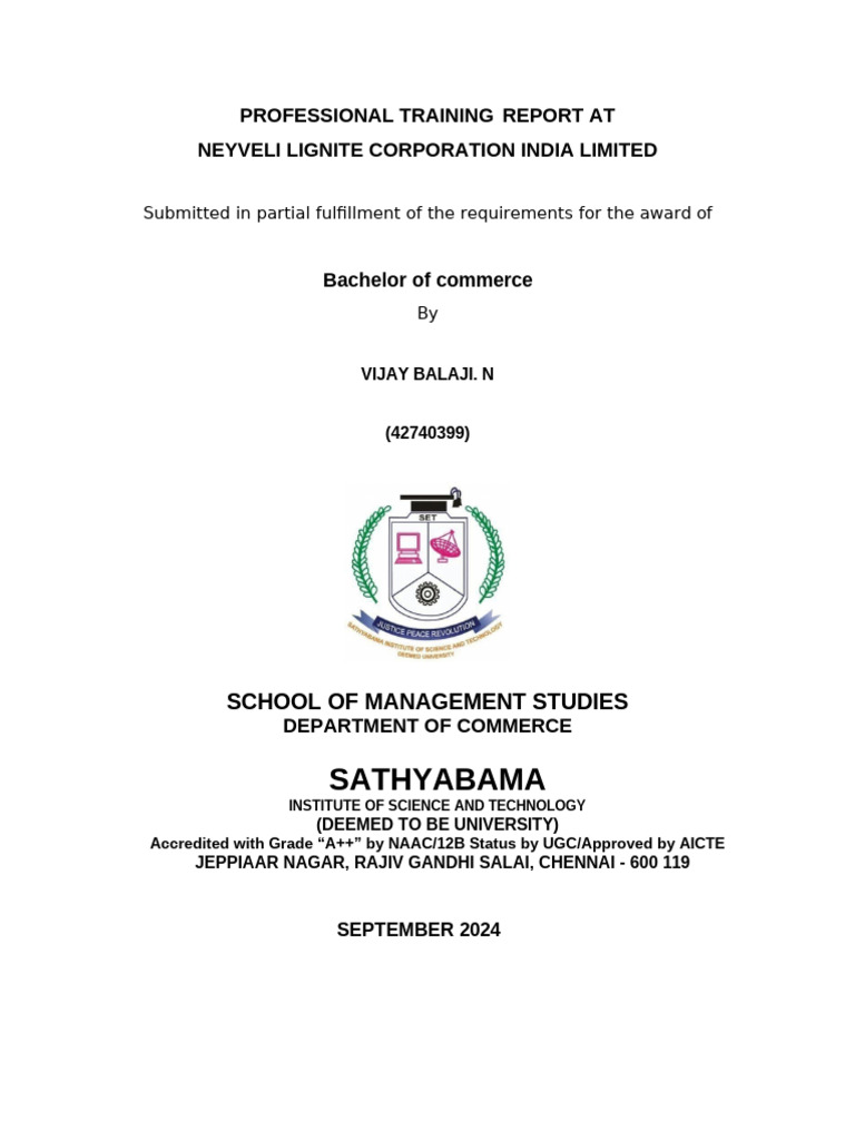 Internship Report VIJAY BALAJI N | PDF | Mining | Economies