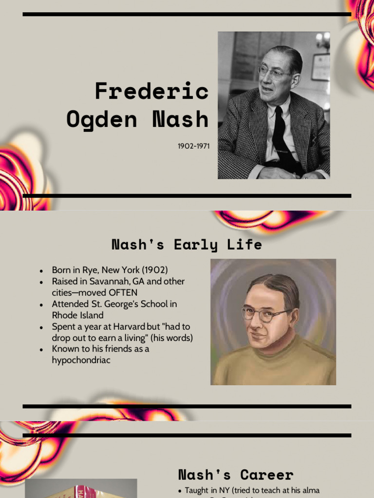 Ogden Nash Background | PDF | Poetry