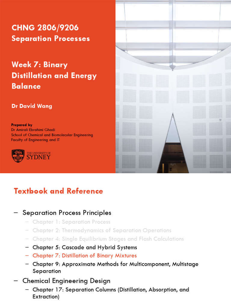 Binary Distillation & Energy Balance | PDF | Distillation | Thermodynamics