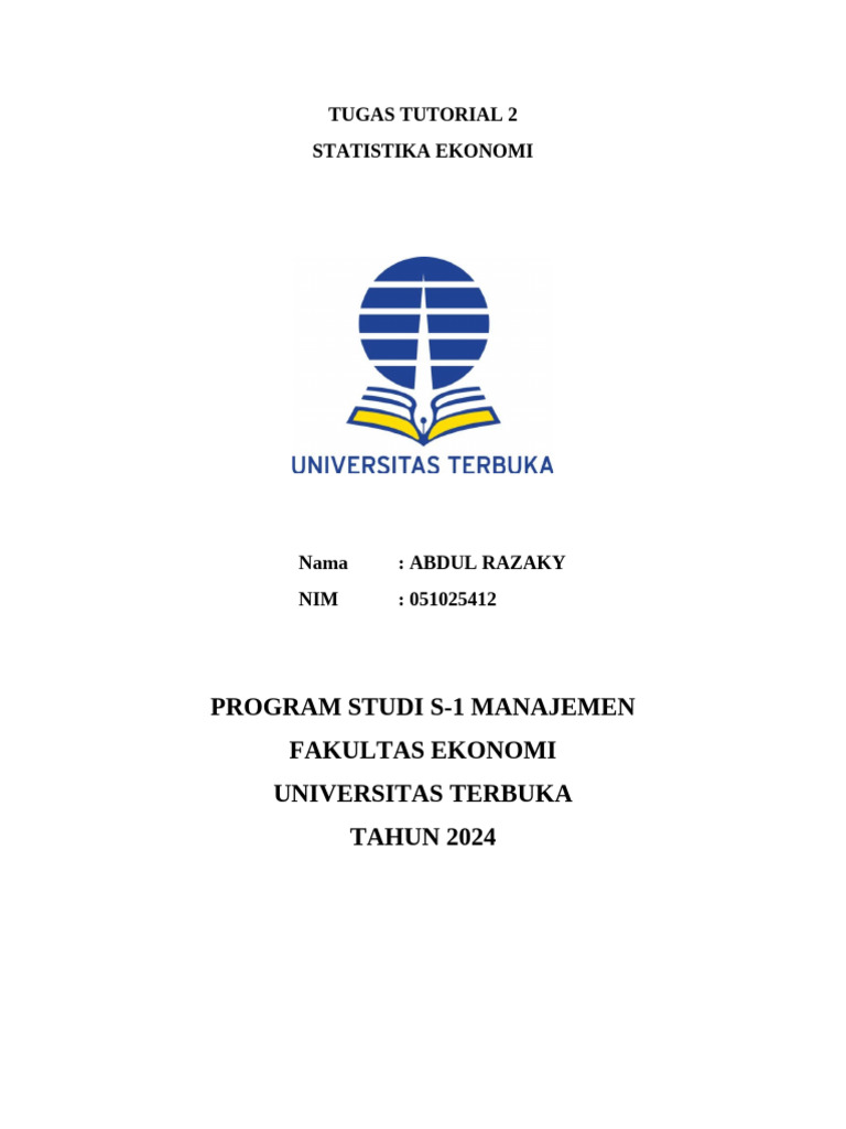 Soal Tugas Espa4123 Ke 2 | PDF