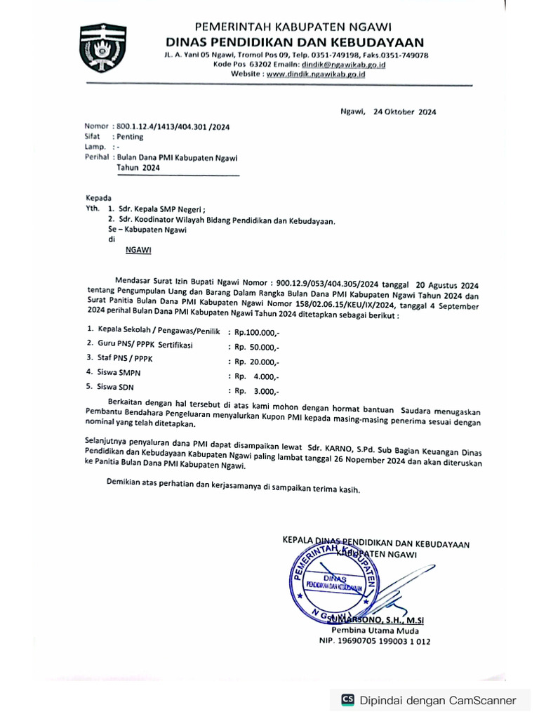 Surat PMI 2024 | PDF