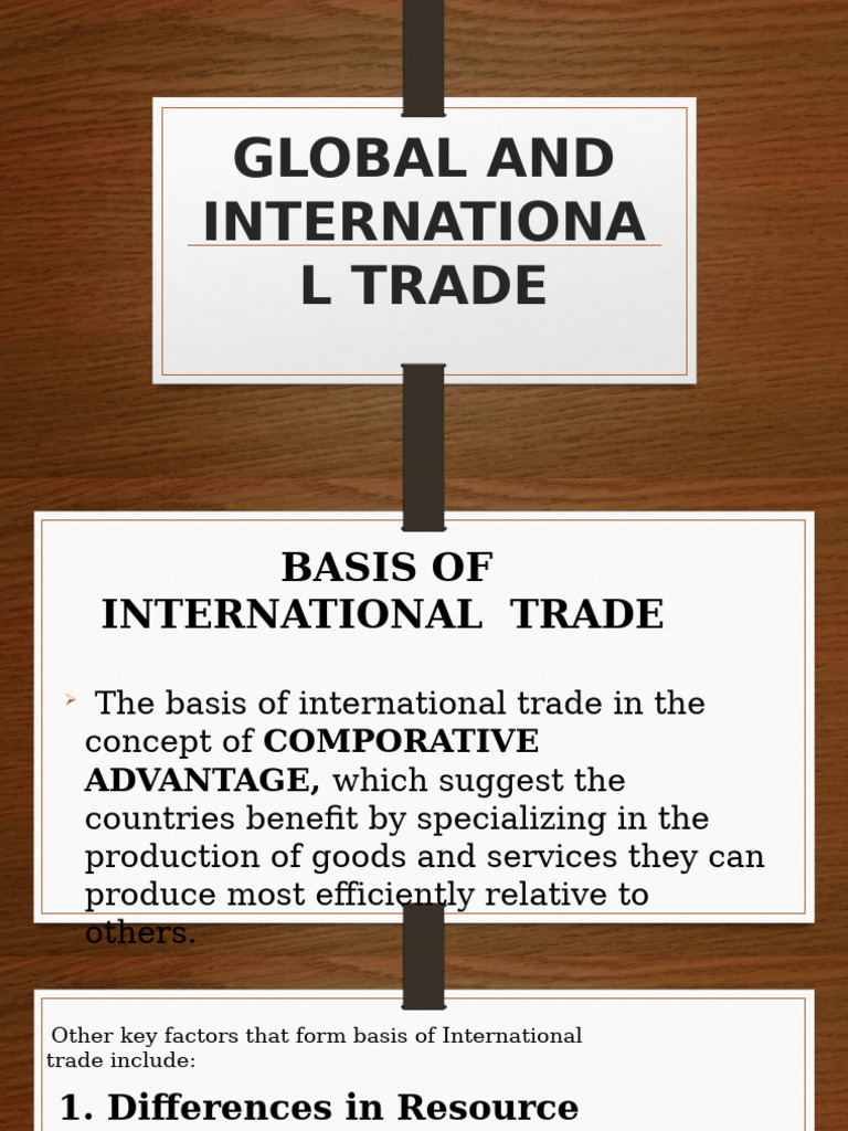 Global and International Trade | PDF | Supply Chain | Trade