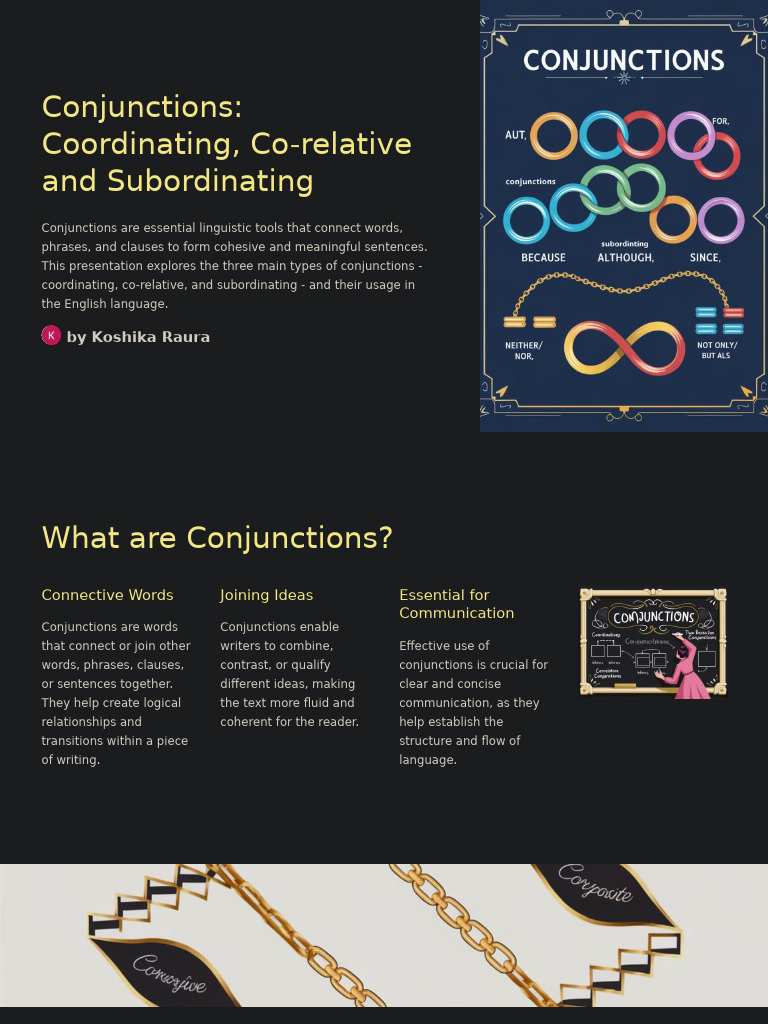 Conjunctions | PDF | Language Mechanics | Syntax