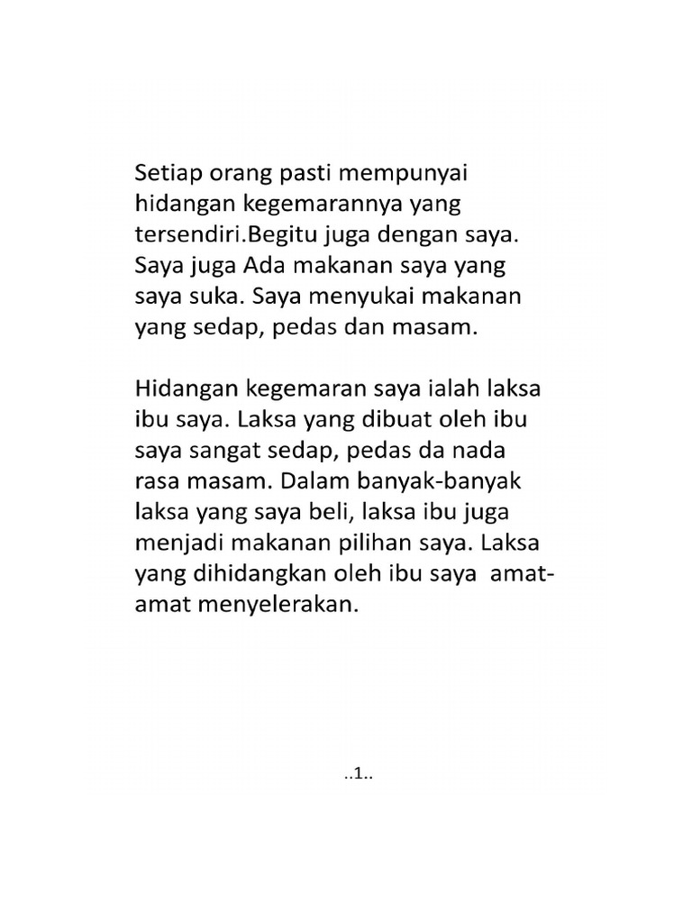 Makanan Kegemaran Saya | PDF