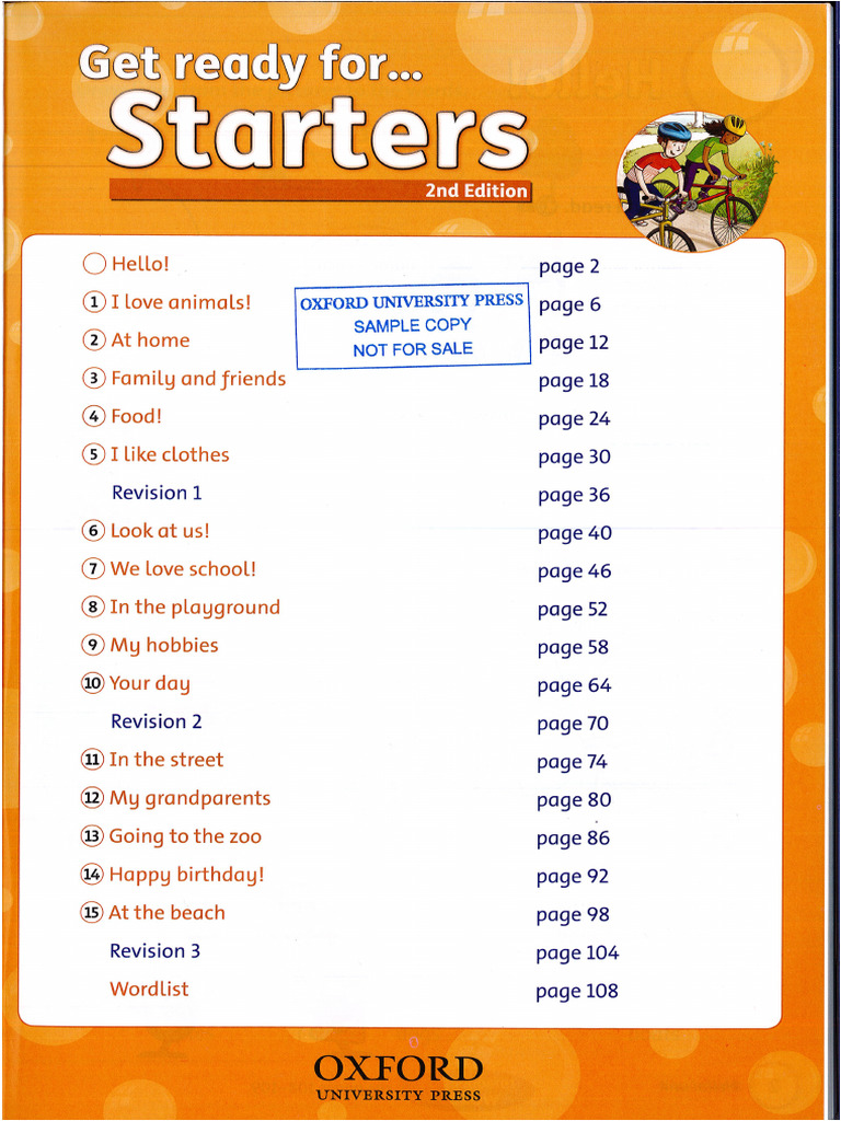 SACH GET READY FOR STARTERS 2nd | PDF