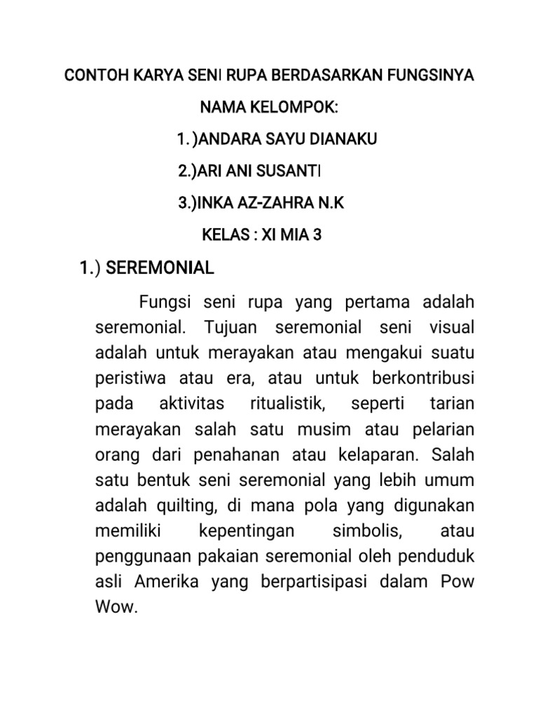 CONTOH KARYA SE-WPS Office | PDF