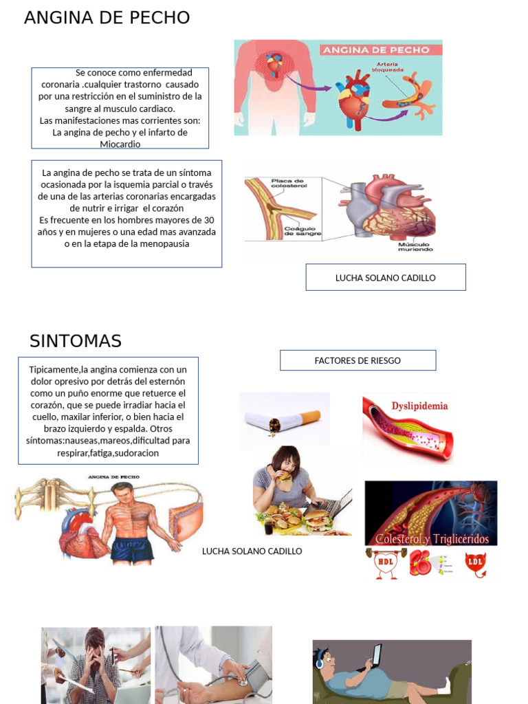 Angina de Pecho: Síntomas y Tratamientos | PDF | Infarto de miocardio ...