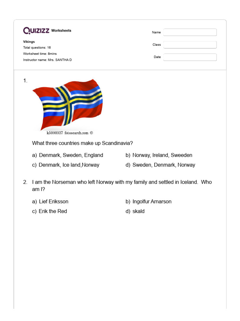 Vikings _ Quizizz | PDF | Vikings | Viking Age