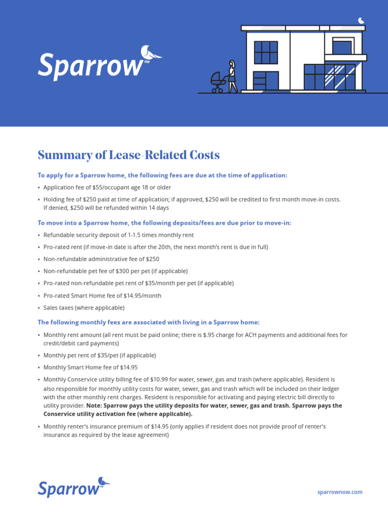 Sparrow Application Fees Flyer | PDF | Finance & Money Management