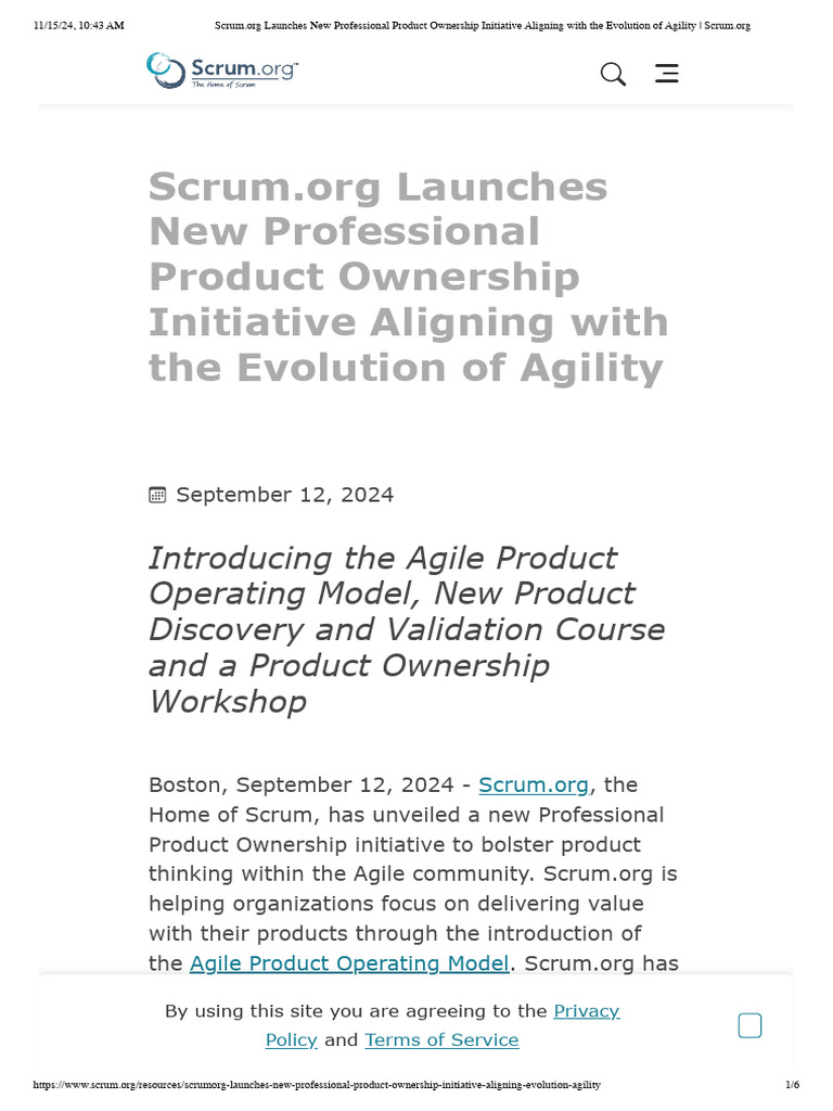Launches New Professional Product Ownership Initiative Aligning With ...